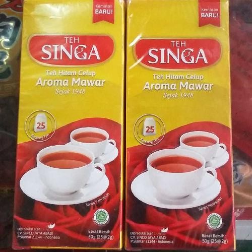 1box 25s teh celup khas jambi teh cap singa teh mawar | Lazada Indonesia