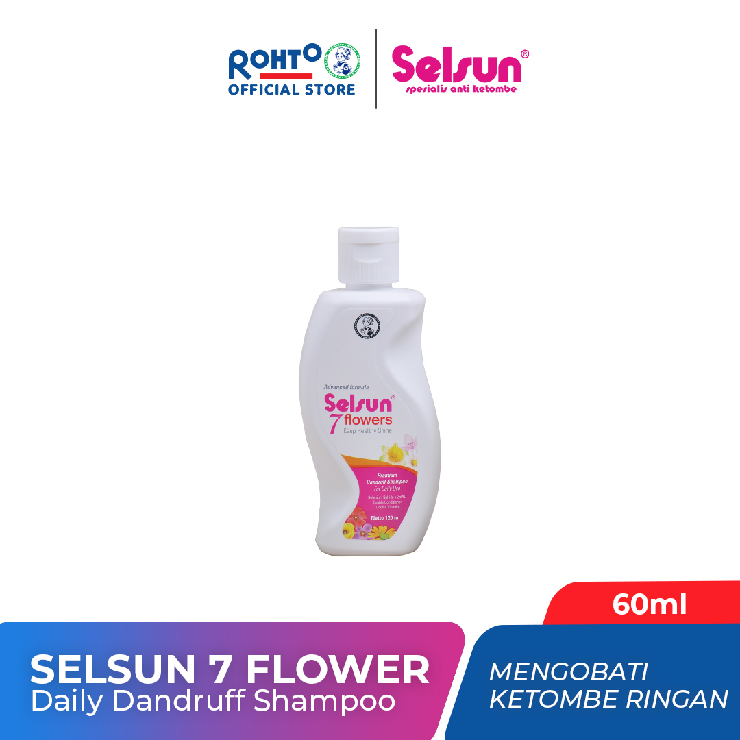 Selsun 7 Flowers Premium Dandruff Shampoo - 60ml (Anti-dandruff, keeps ...
