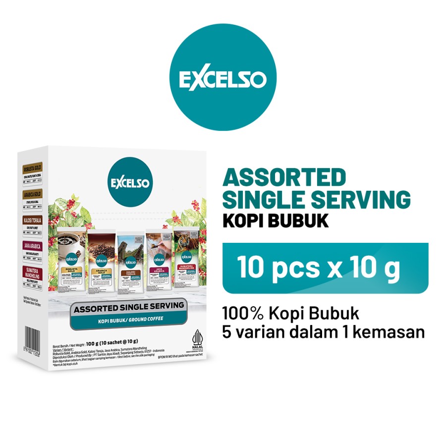 excelso kopi Assorted Single Serving Bubuk kopi 10gr x 10sachet ...
