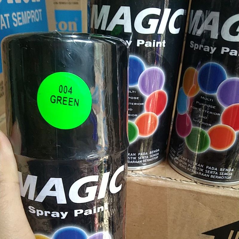 cat semprot pilok pilox magic spray paint magic green 004 300cc hijau ...