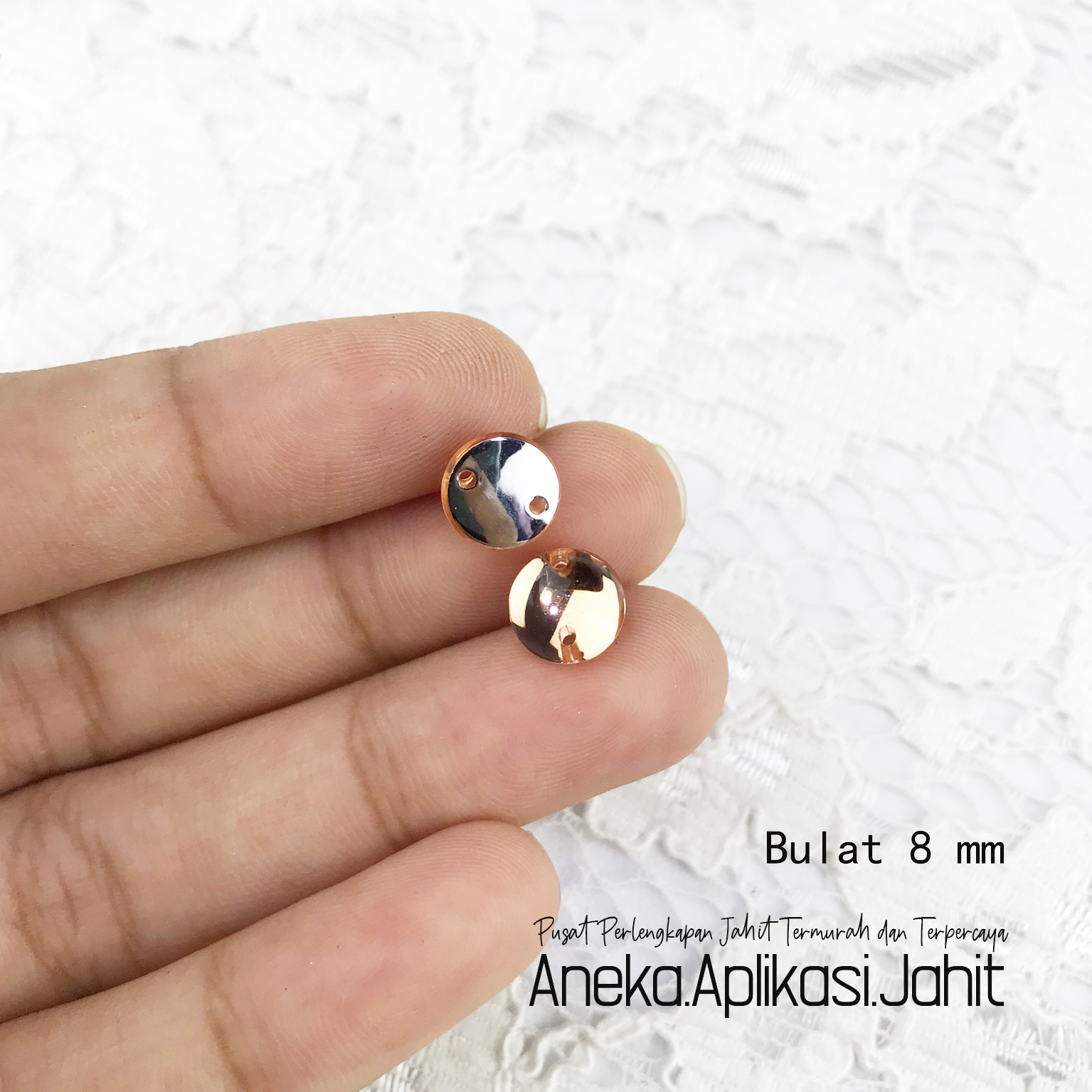 100 BIJI BATU PAYET BULAT 8 MM | Lazada Indonesia