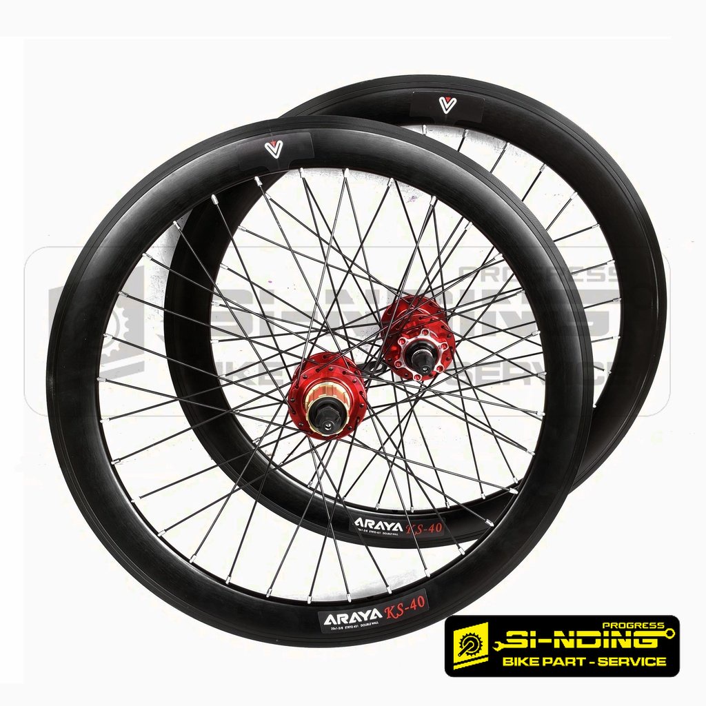 Wheelset 22 Inch 20 X 1 3/8 Etrto 451 Rims Araya HFH Hub Freehub ...