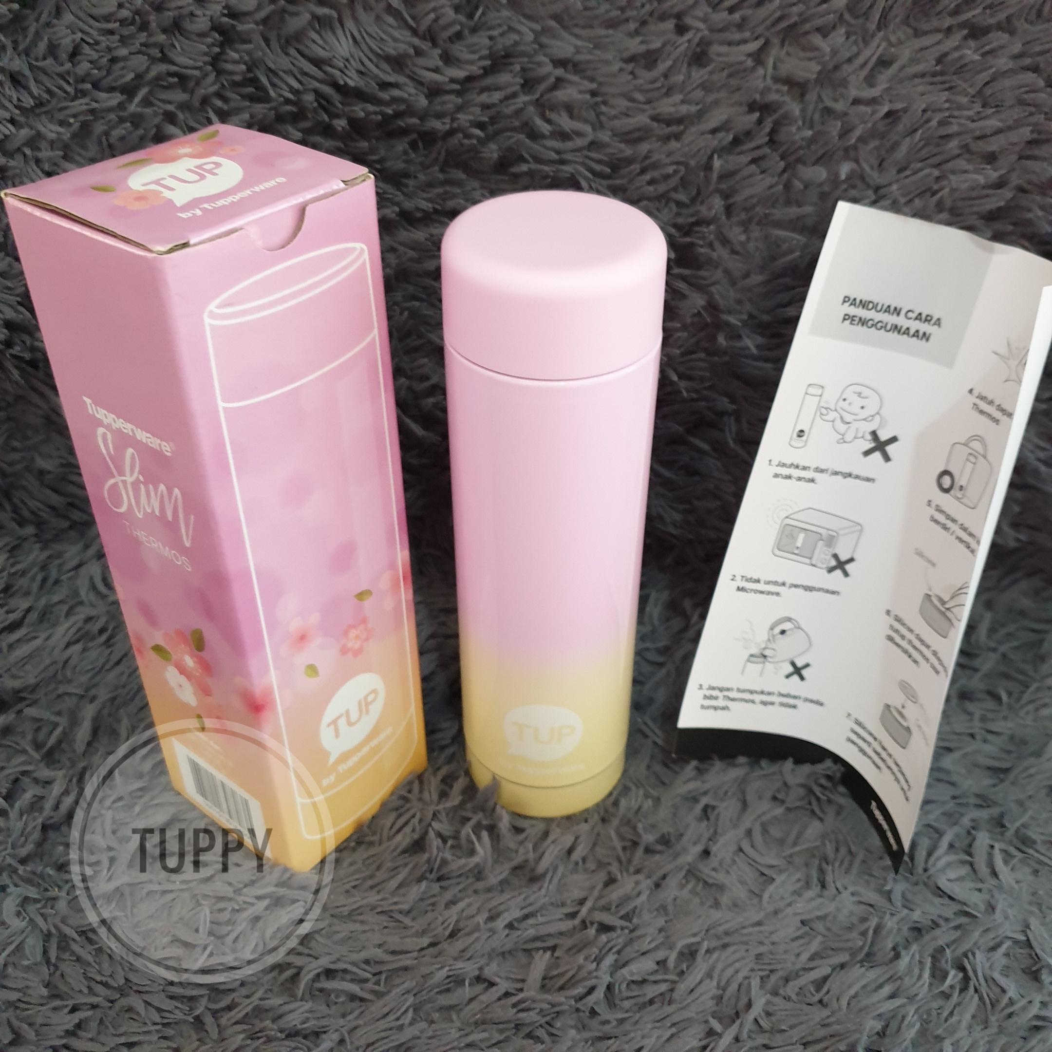 Slim Thermos (1) - Pink Yellow Termos Tupperware | Lazada Indonesia