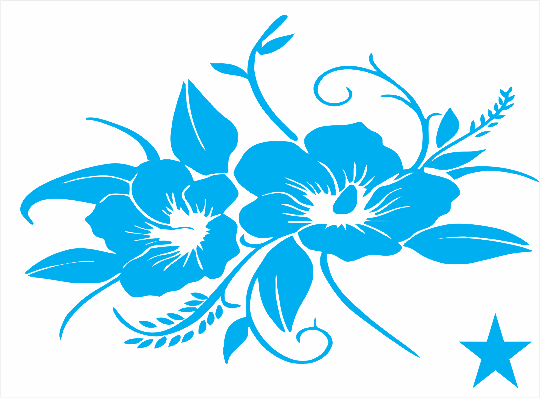 CUTTING STICKER MOBIL GAMBAR BUNG BATIK KEREN Stiker Eksterior Tempelan ...