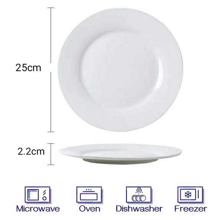 Piring Makan Keramik Ukuran 10inch/25cm | Lazada Indonesia