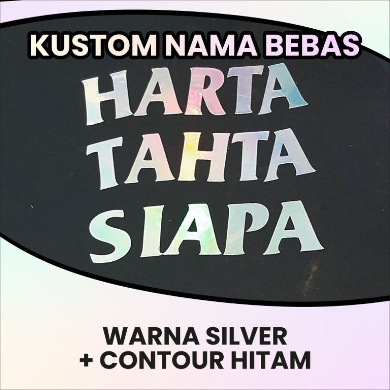 STIKER HARTA TAHTA KUSTOM - HARTA TAHTA HOLOGRAM KUSTOM | Lazada Indonesia