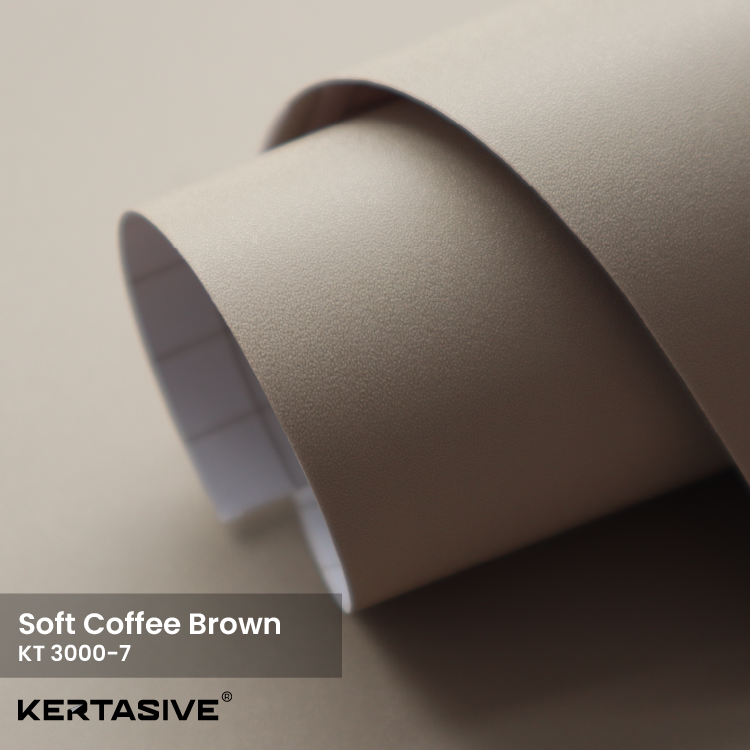 SOFT COFFEE BROWN - PVC INTERIOR FILM KERTASIVE ( 122 CM ) | Lazada ...