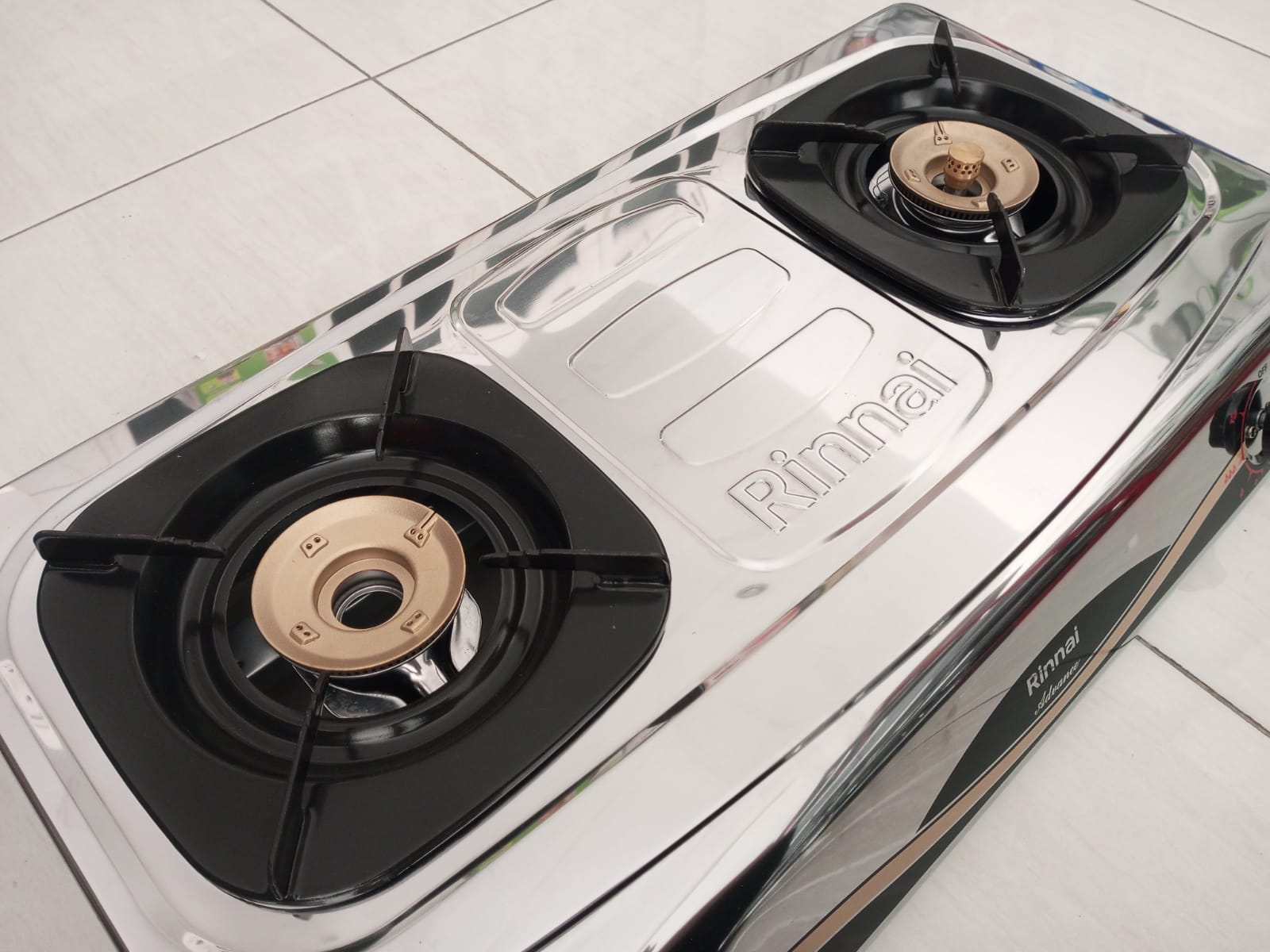 RINNAI RI-522A KOMPOR GAS DUA TUNGKU | KOMPOR GAS RINNAI ORIGINAL ...