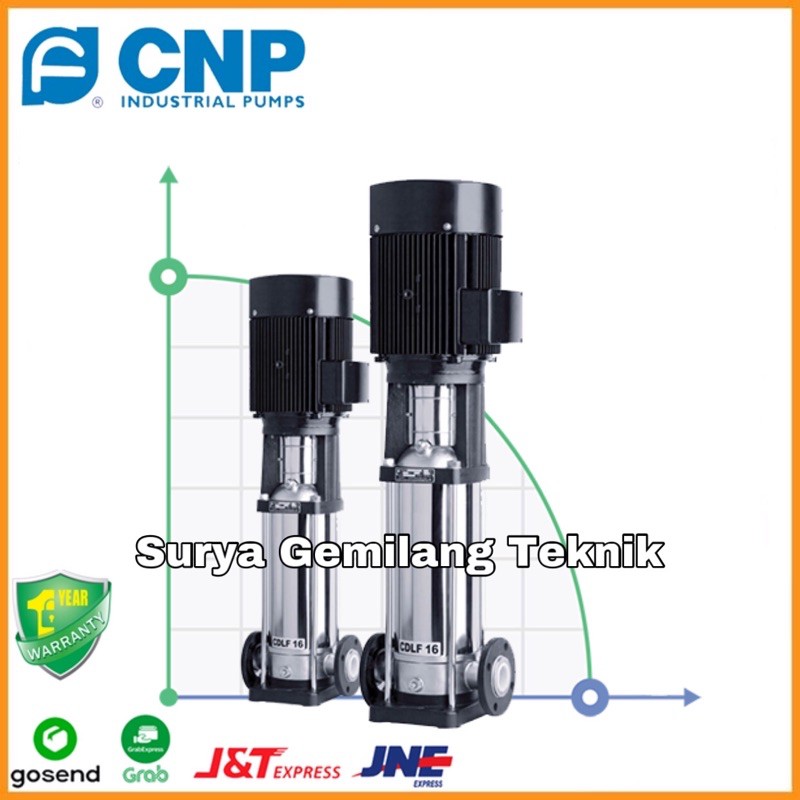 Pompa Air CNP CDLF.8-16 3Phase Pompa Booster Vertical Multistage Pump | Lazada Indonesia