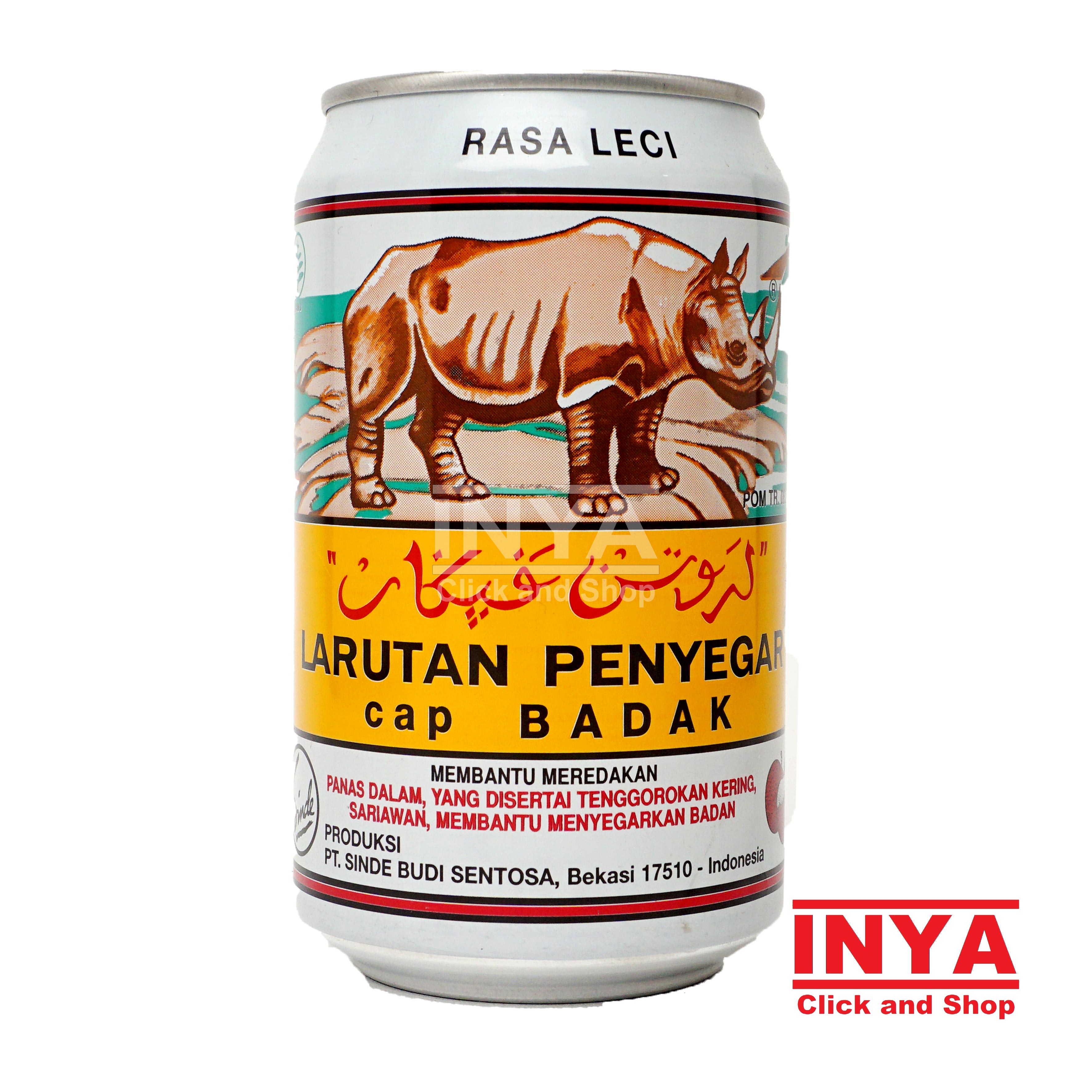 Larutan Penyegar Cap Badak Rasa Leci 320ml - Minuman Kaleng | Lazada Indonesia