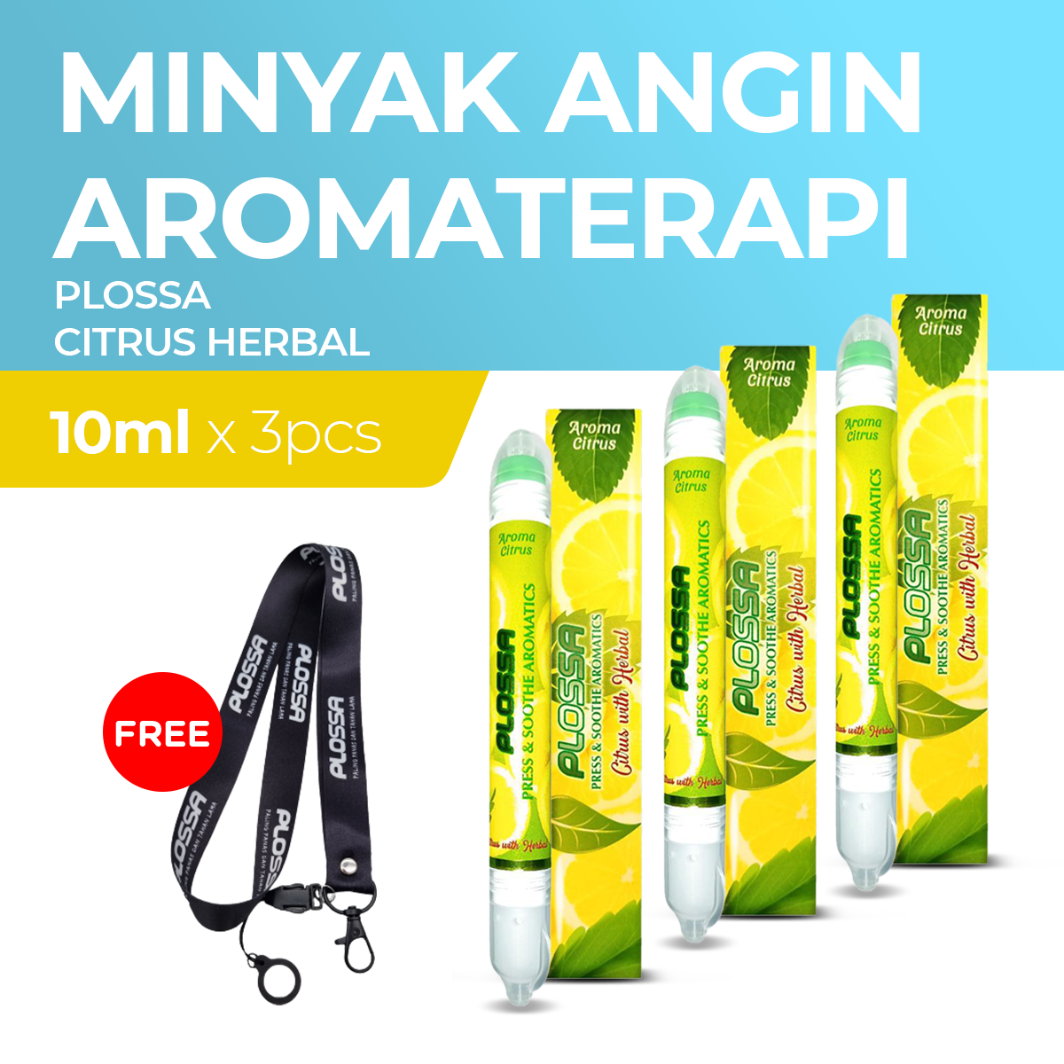 Triple Pack Plossa Citrus 10ml Free Gantungan | Lazada Indonesia