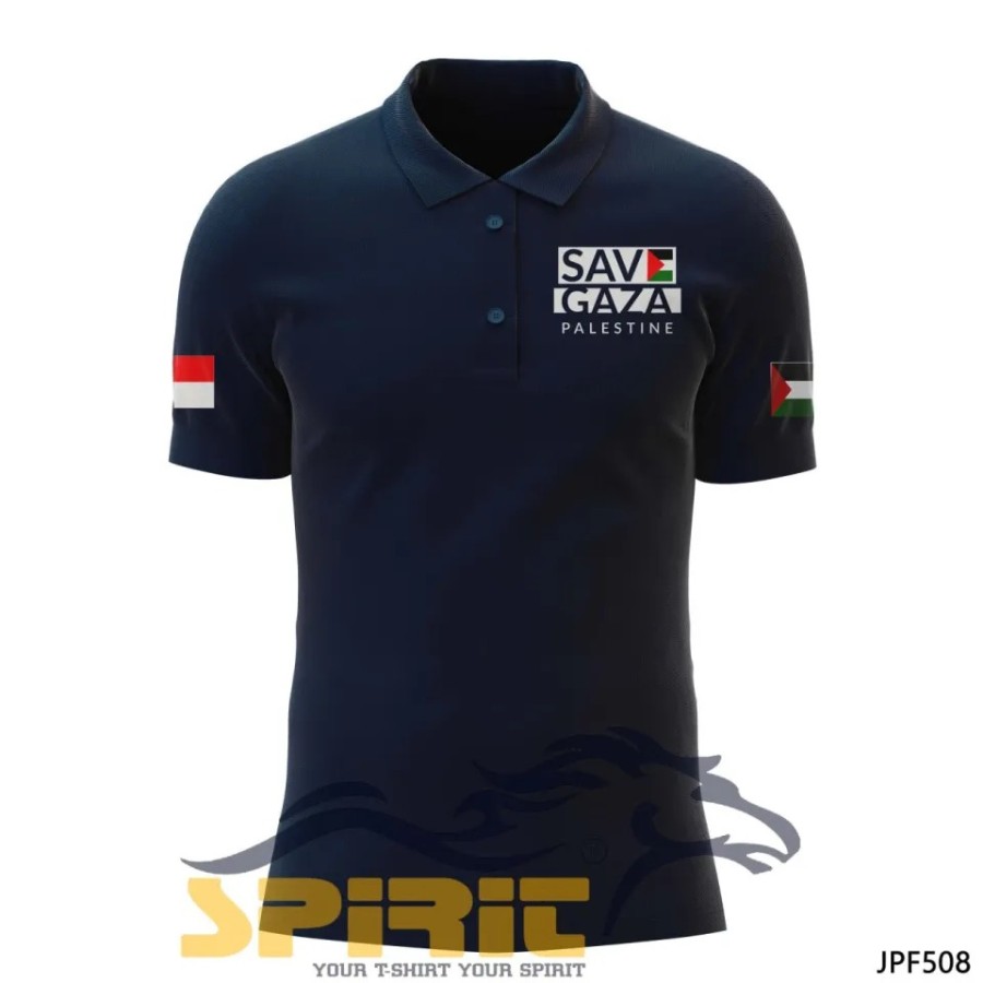 Kaos Polo Shirt Tshirt Baju Kerah Distro SAVE GAZA Muslim Islam ...