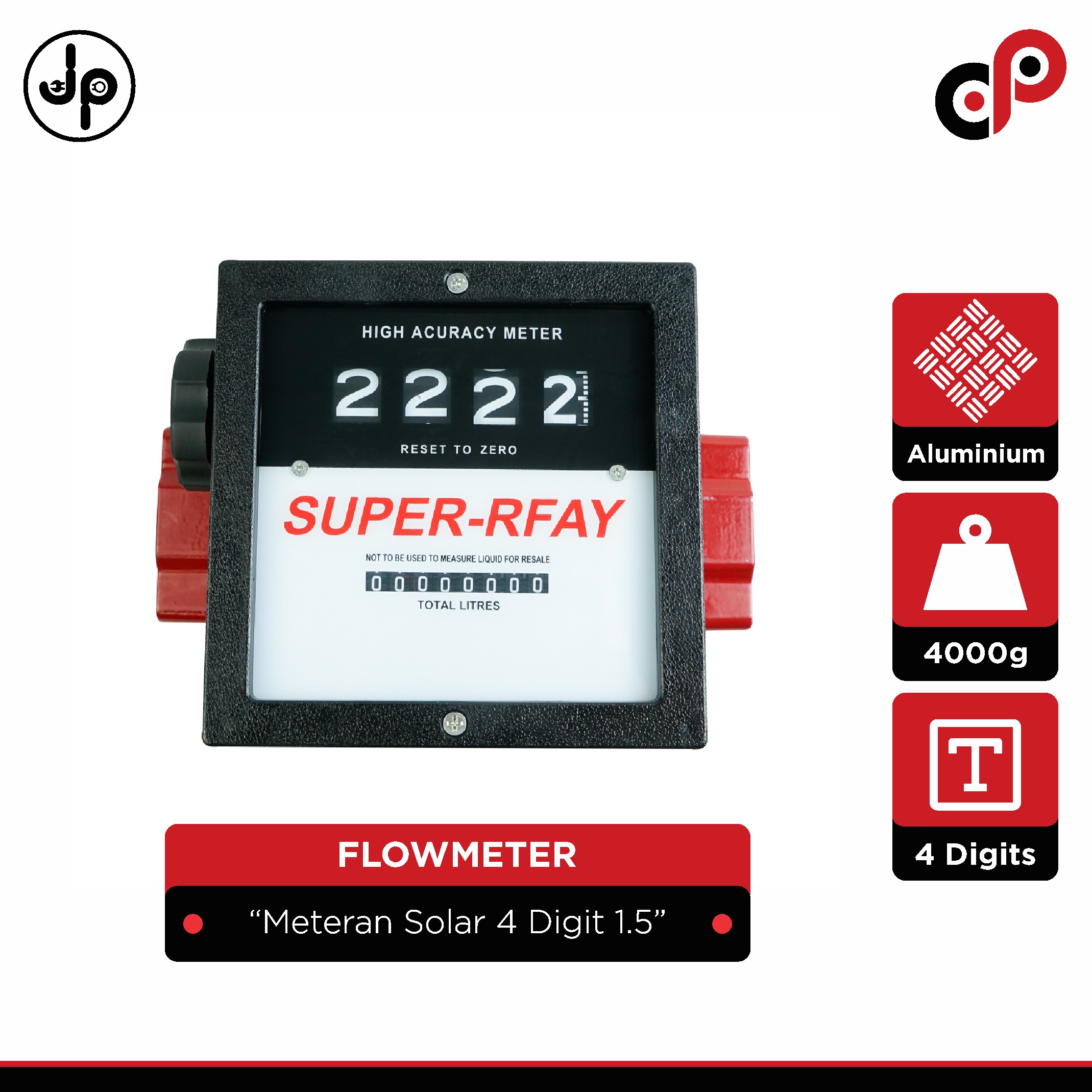 Meteran Solar 4 Digit 1.5" | Flow Meter 1.5" 4 Digits | Lazada Indonesia