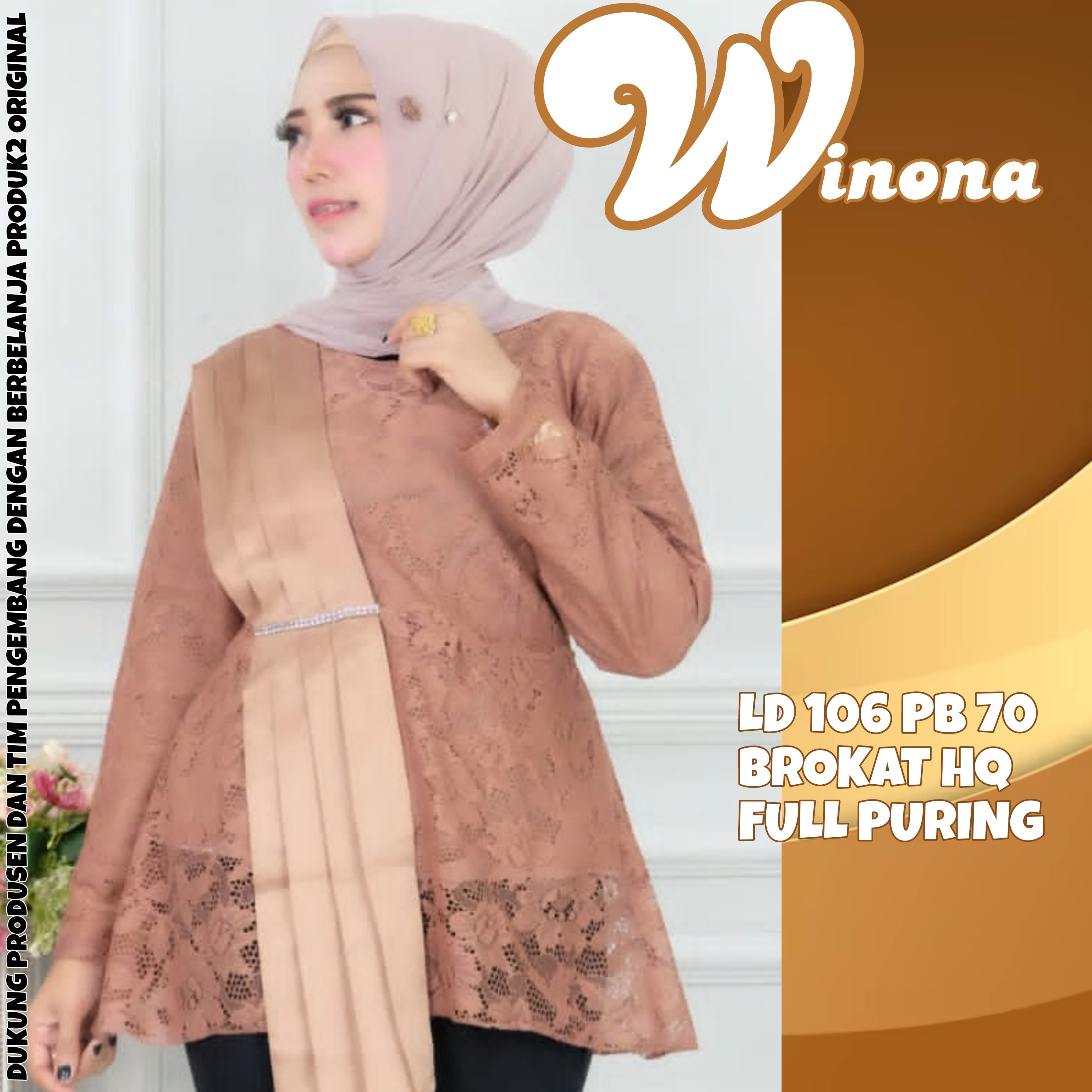 BLOUSE BROKAT MODEL WINONA BB 45 - 68 KG ALL REAL PICT BANYAK PILIHAN ...