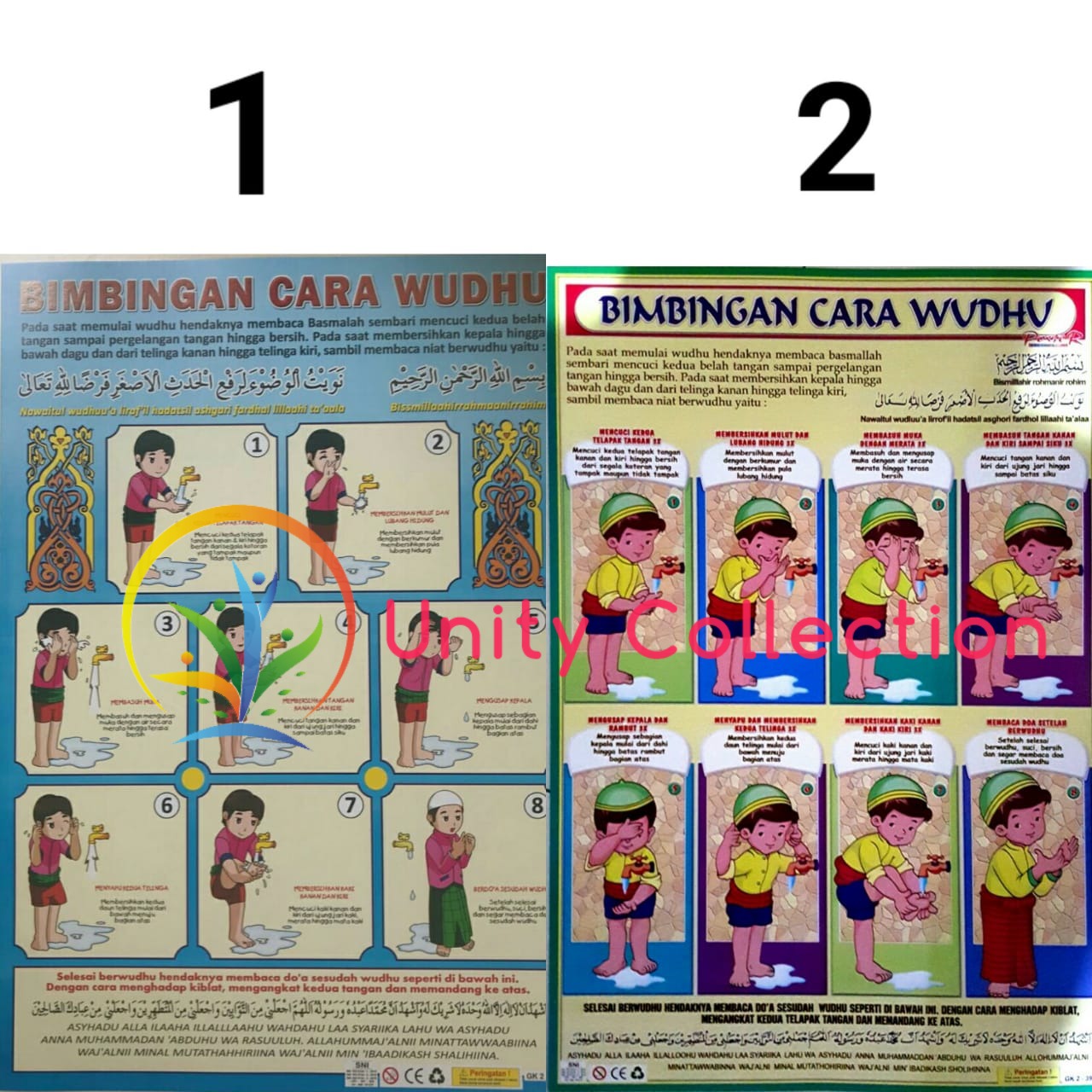 Poster Tempel Dinding Anak Muslim Belajar Bimbingan Cara Wudhu | Lazada ...