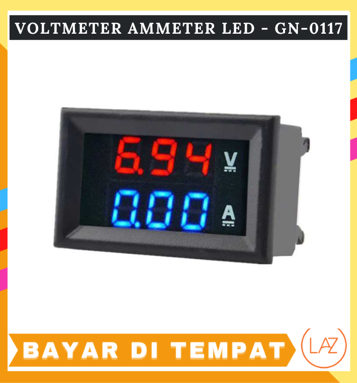 COD - ALAT PENGUKUR LISTRIK VOLTMETER AMMETER LED - GN-0117 / Volt ...