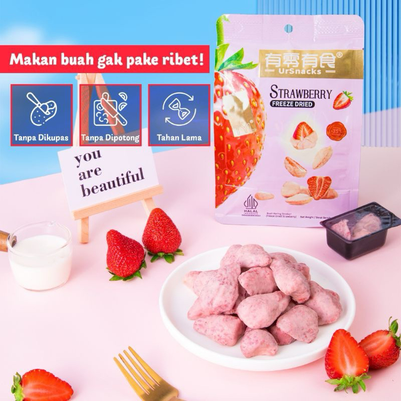LAGI VIRAL !!! Ursnacks Freeze Dried Fruits / ur snack Buah Kering ...