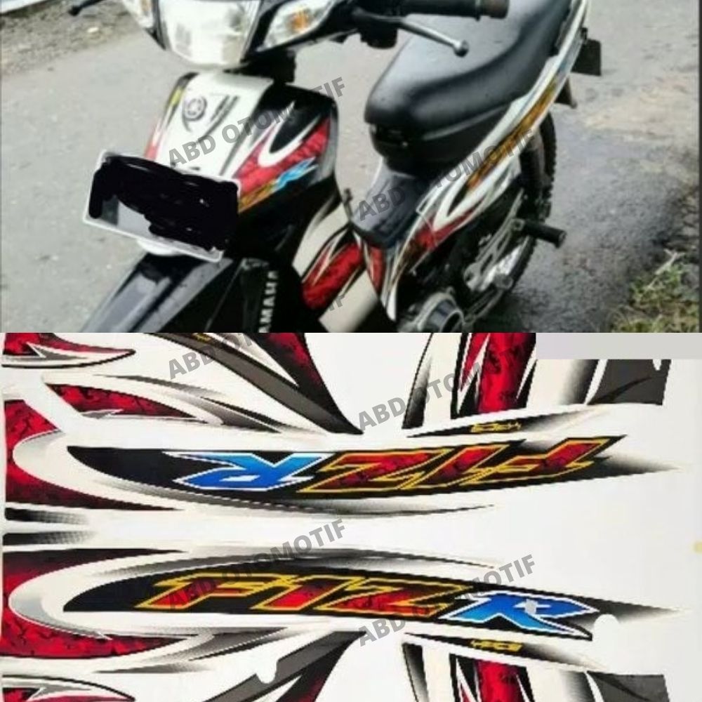 Stiker Sticker Striping fiz r F1Zr Fiz f1z hitam putih 2005 Murah ...