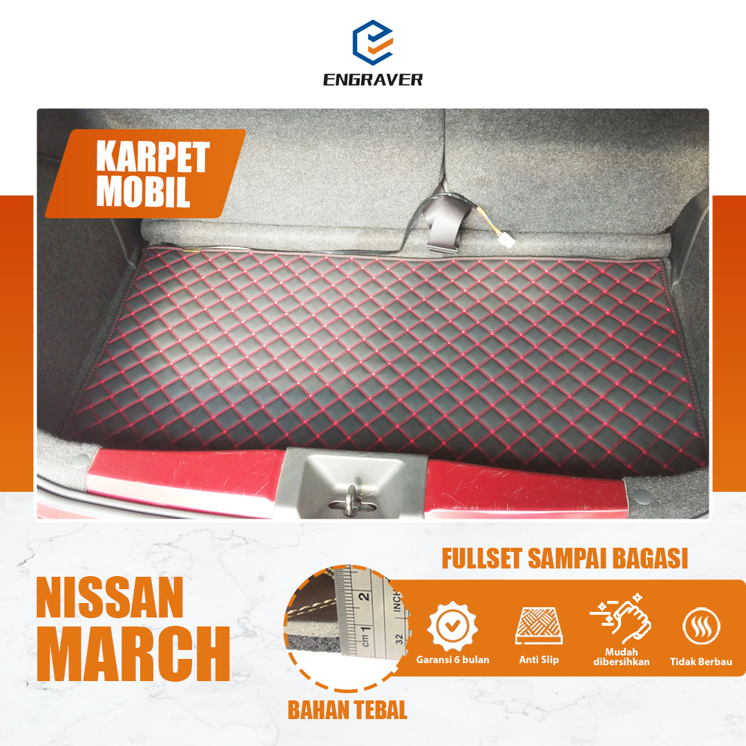 Engraver Mat Nissan March Tahun 2011-2017 Fullset+Bagasi | Lazada Indonesia