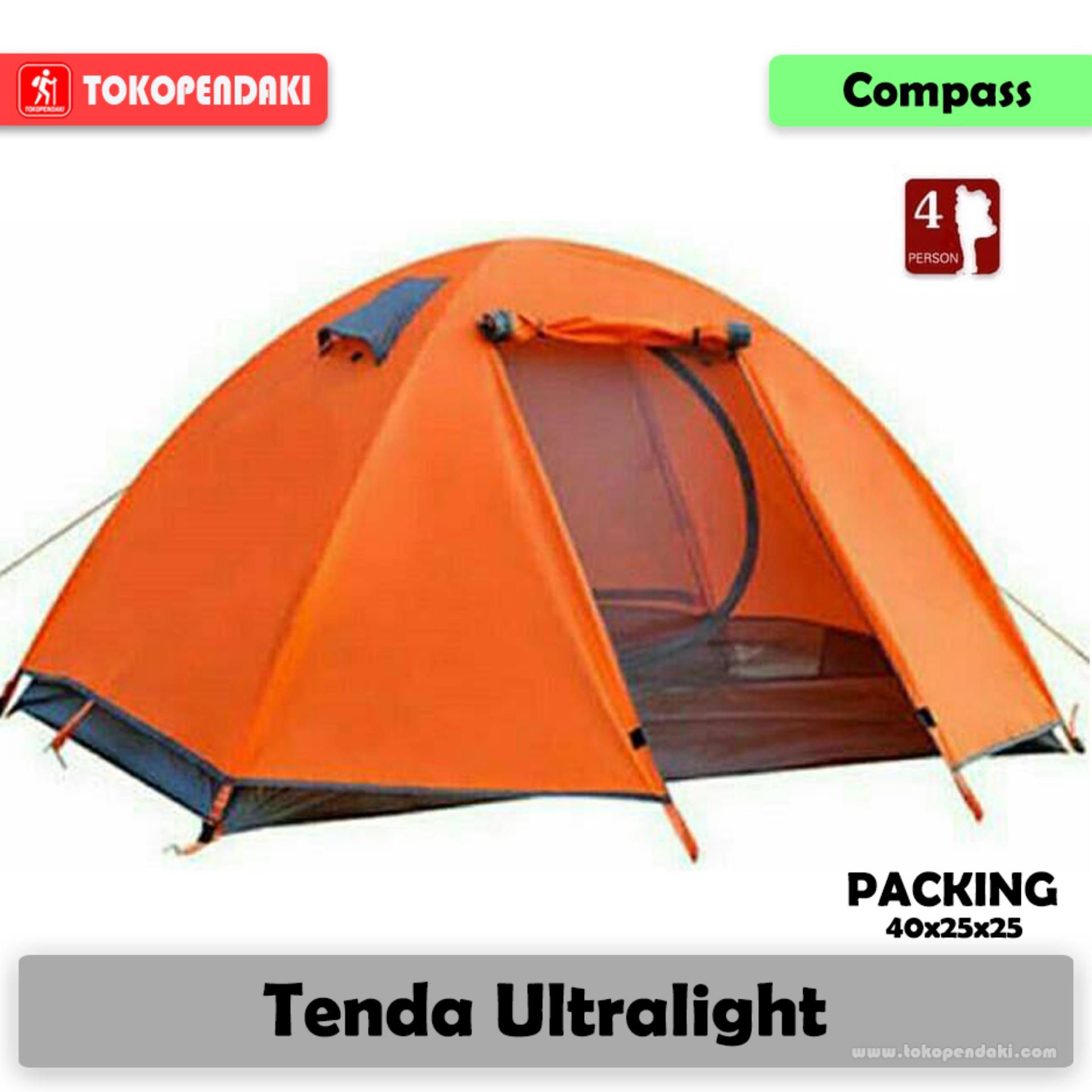 Tenda Camping 4 Orang Frame Alloy Kuat Kokoh Tahan Badai Compass ...