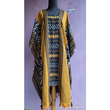 READY STOCK dres tenun jumbo - dres tenun modern - dress etnik - dress ...