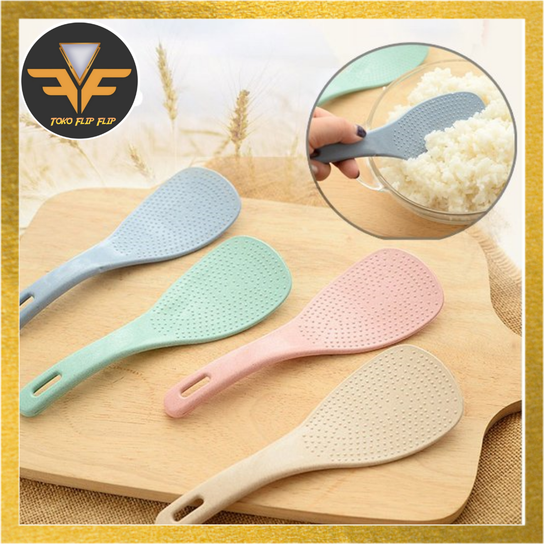 CENTONG NASI / SENDOK NASI ANTI LENGKET BAHAN JERAMI 100% | Lazada ...