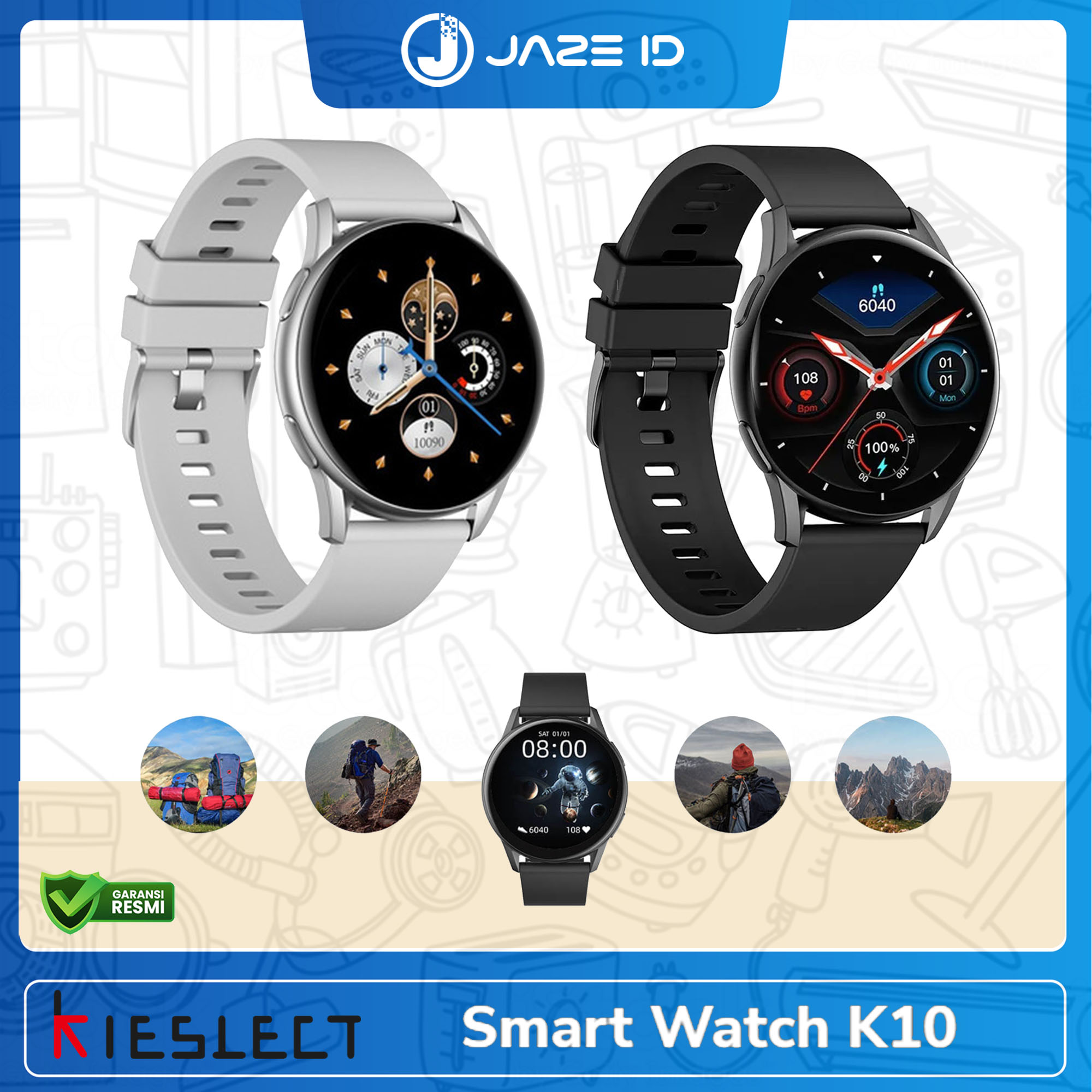 Kieslect K10 Smartwatch Semi AMOLED Smart Watch Jam Tangan Pintar ...