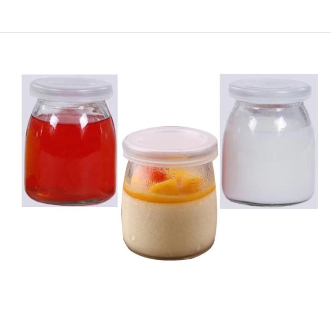BOTOL JAR TOPLES KACA 200ML (UKURAN PENDEK) : PUDING / KUE / SELAI ...