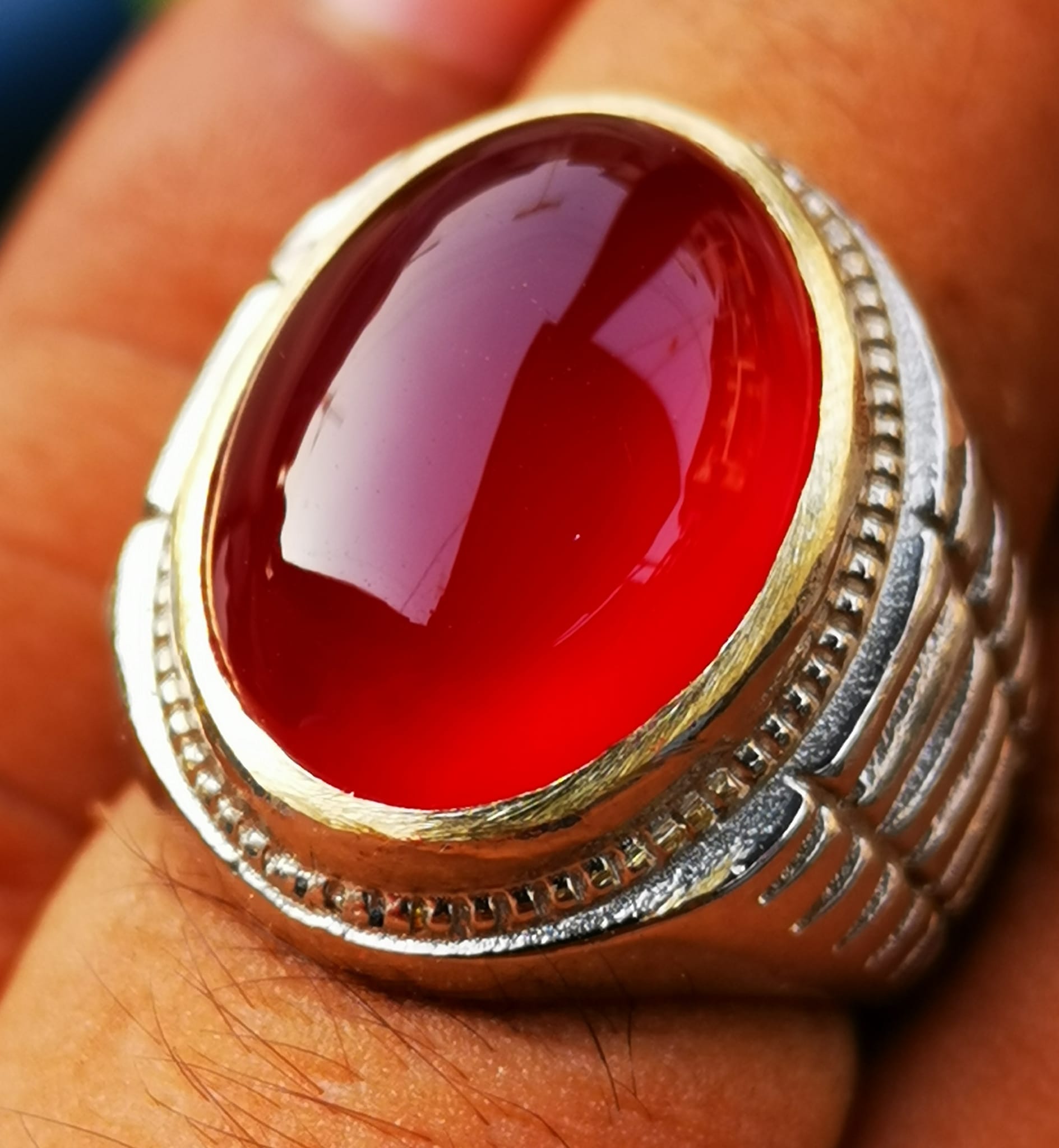 Batu akik natural Red baron chalcedoni crystal | Lazada Indonesia