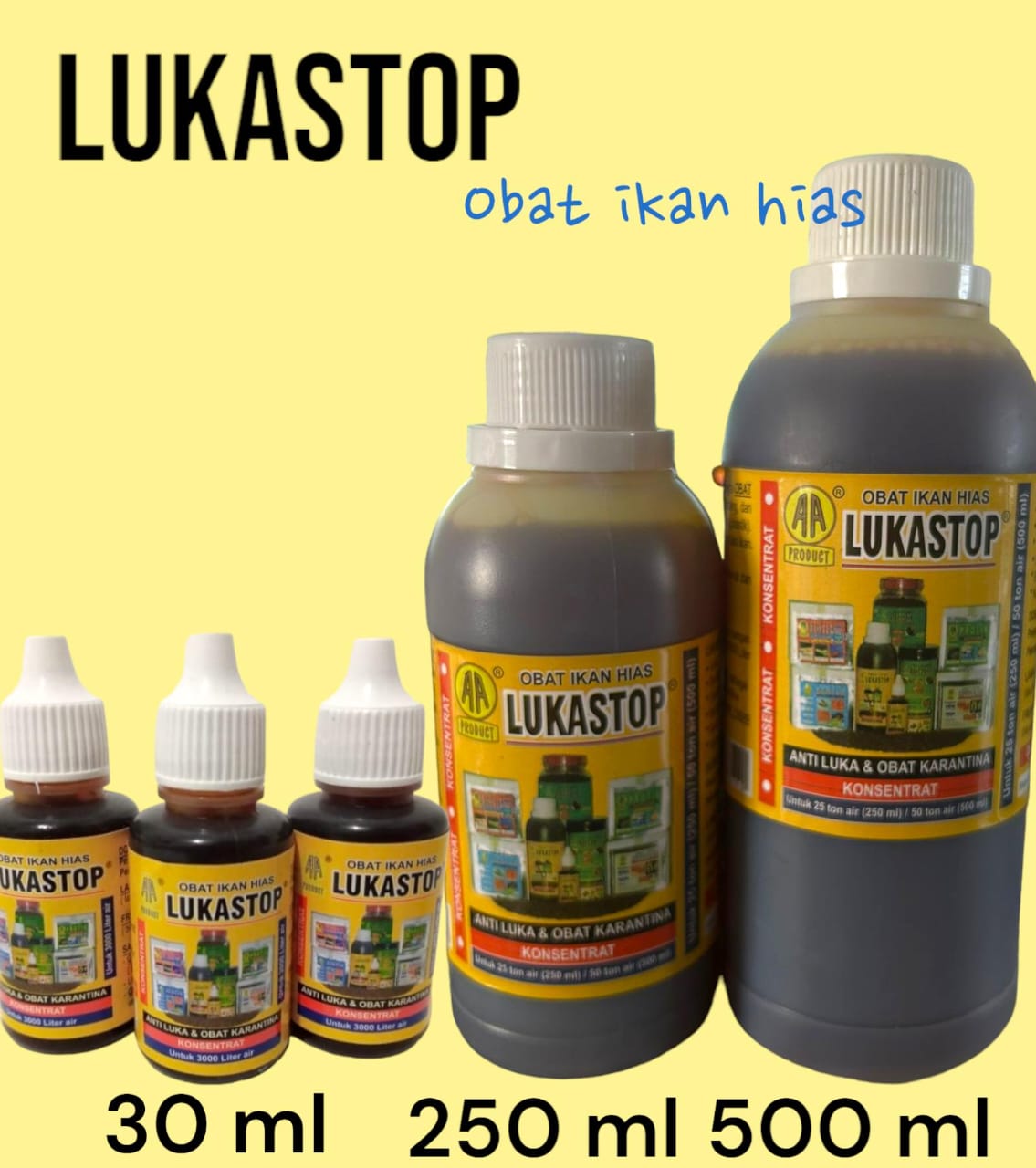 LUKASTOP 30ml 250 ml 500 ml / LUKA STOP OBAT IKAN HIAS LUKA DAN ...