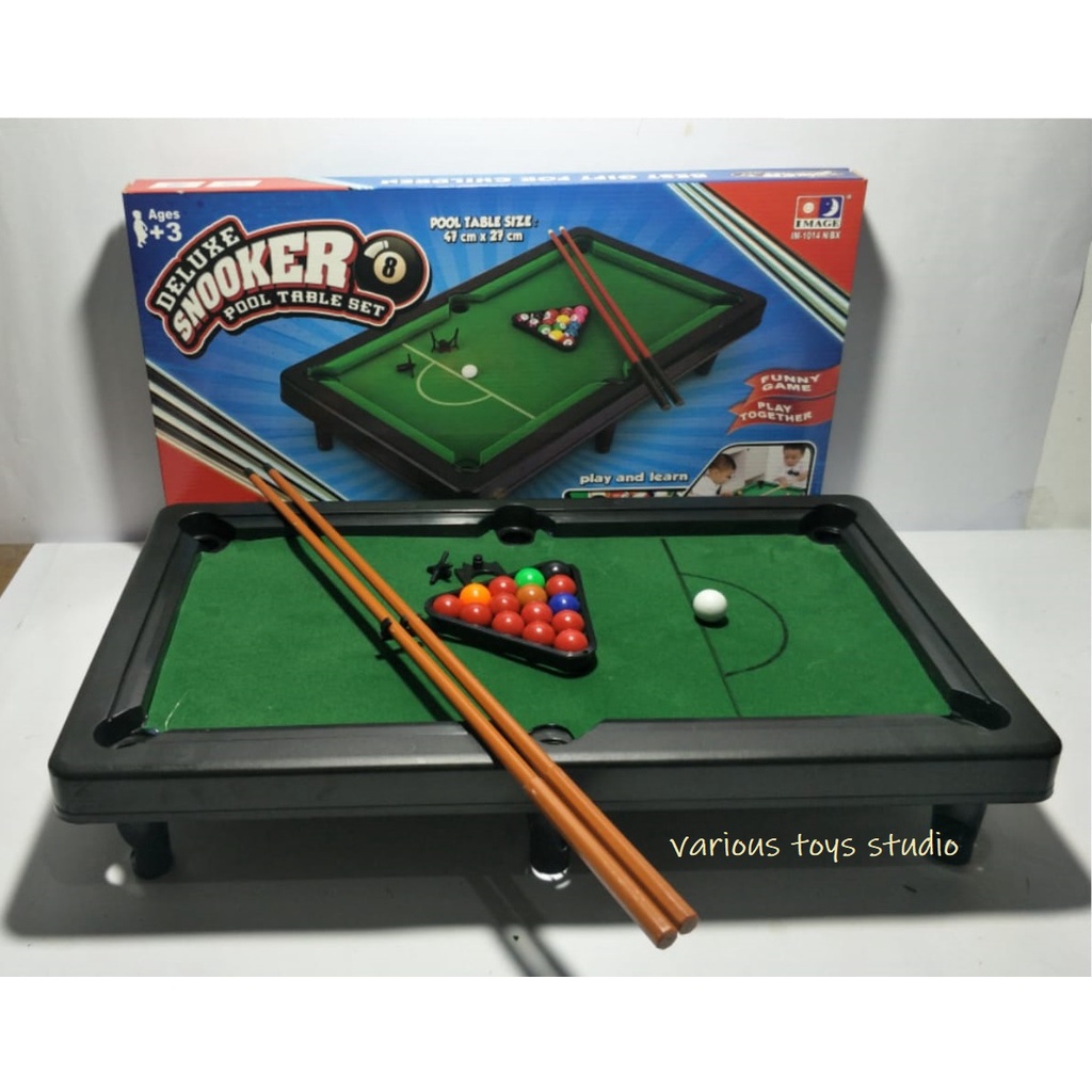 MAINAN MEJA BILLIARD MINI - DELUXE SNOOKER POOL TABLE SET | Lazada ...