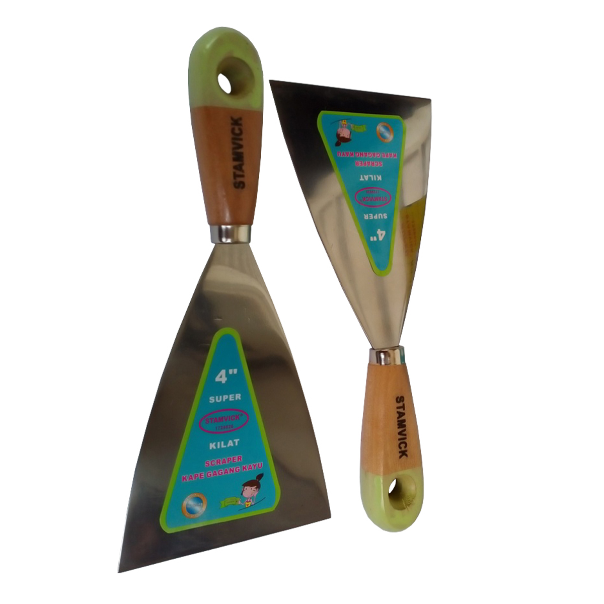 MB - Kape Gagang Kayu 4" Inci Stamvick / Scrap Kerok Cat Kapi Gg Kayu ...