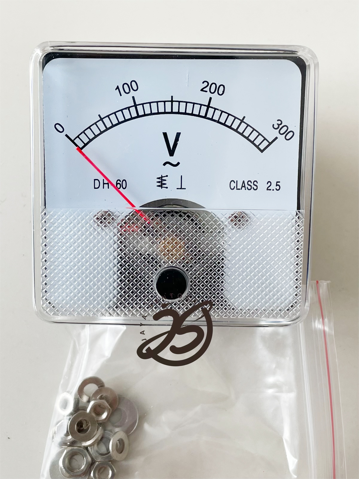 PANEL METER VOLT METER 300V DH60 ANALOG VOLTMETER 300 VOLT 6CM X 6CM DH ...