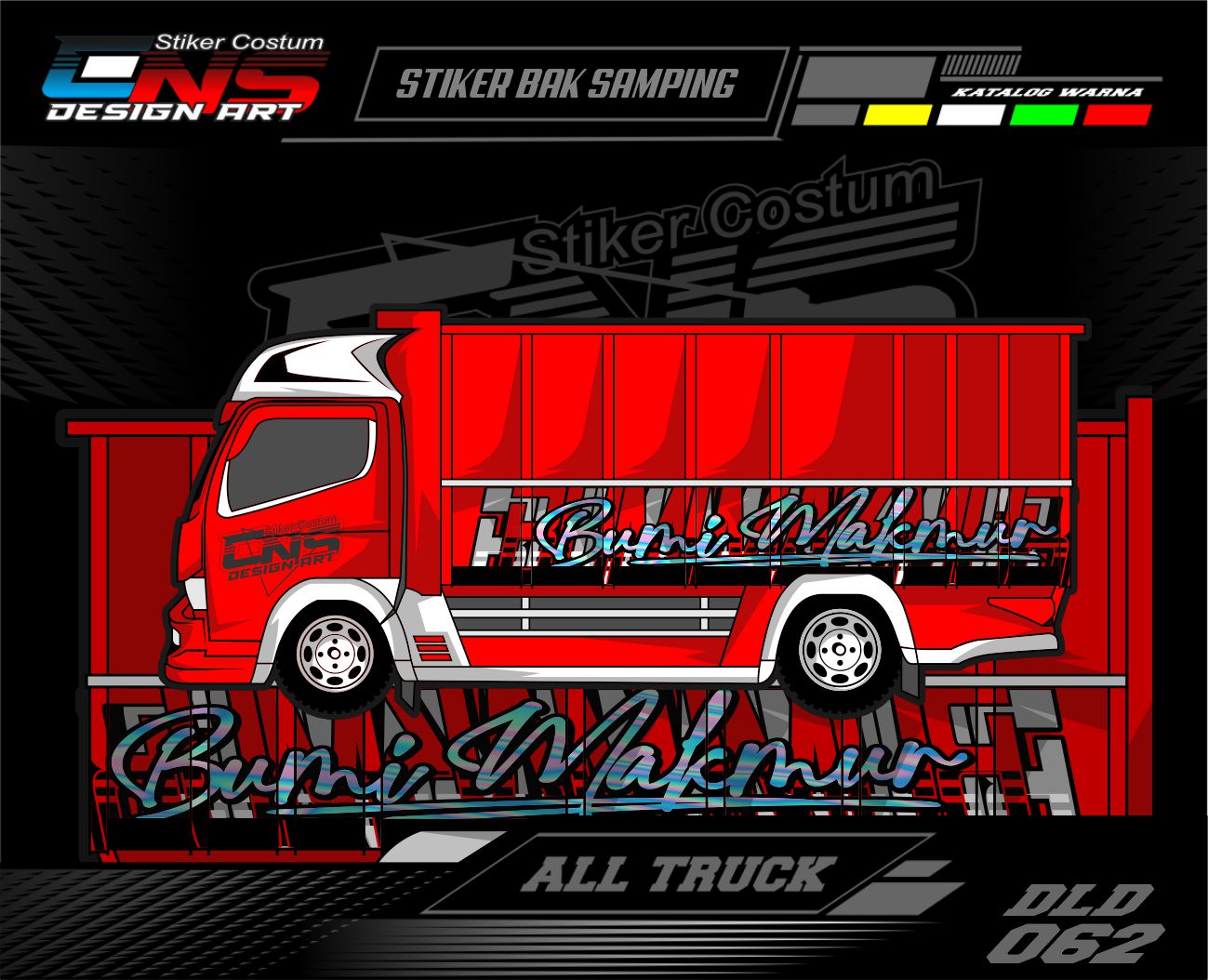 Sticker Stiker Truk Canter Sticker Stiker Bak Samping Truk Canter Dump ...