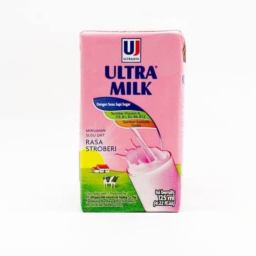 ULTRA MILK 125 ML UHT ALL VARIANT COKLAT STRAWBERRY FULL CREAM | Lazada ...