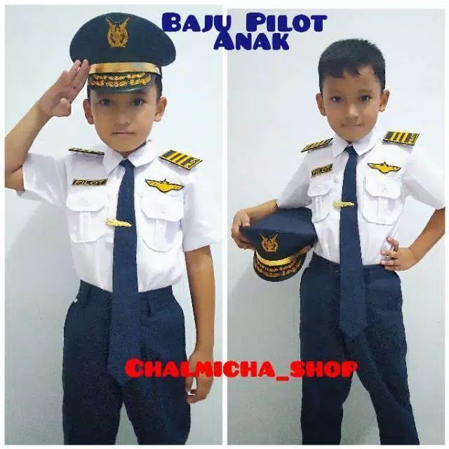 Baju Kostum Profesi Pilot Anak Seragam Setelan Karnaval | Lazada Indonesia
