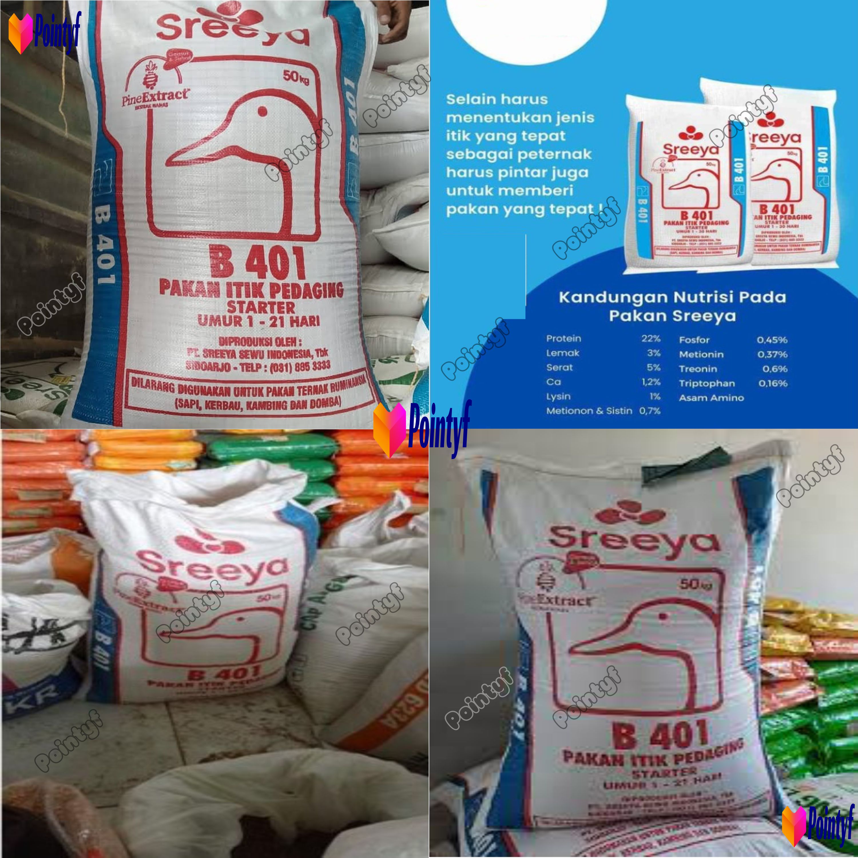 PAKAN ITIK PEDAGING SREEYA B401 | Lazada Indonesia