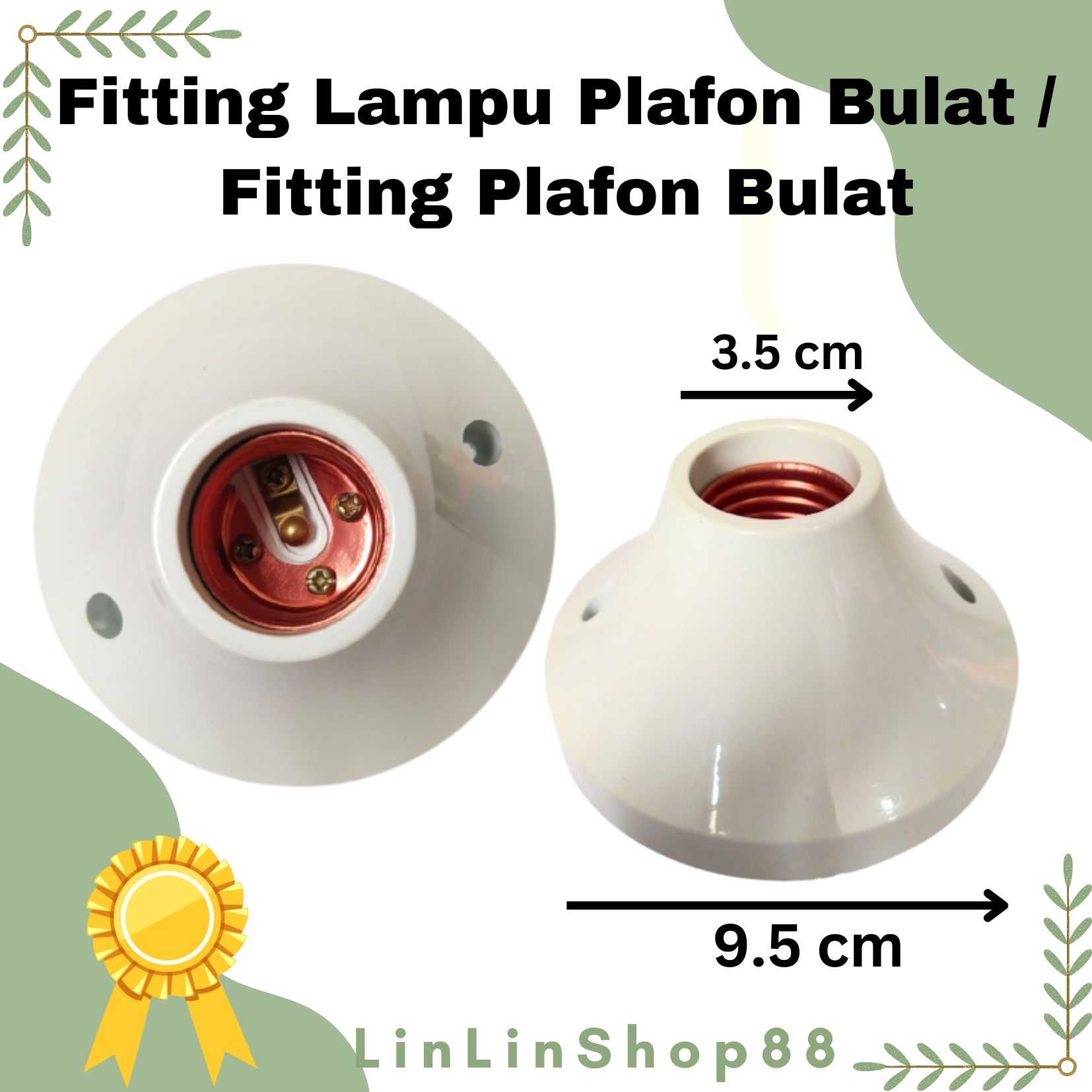 Fitting Lampu Plafon Bulat / Fitting Plafon Bulat | Lazada Indonesia