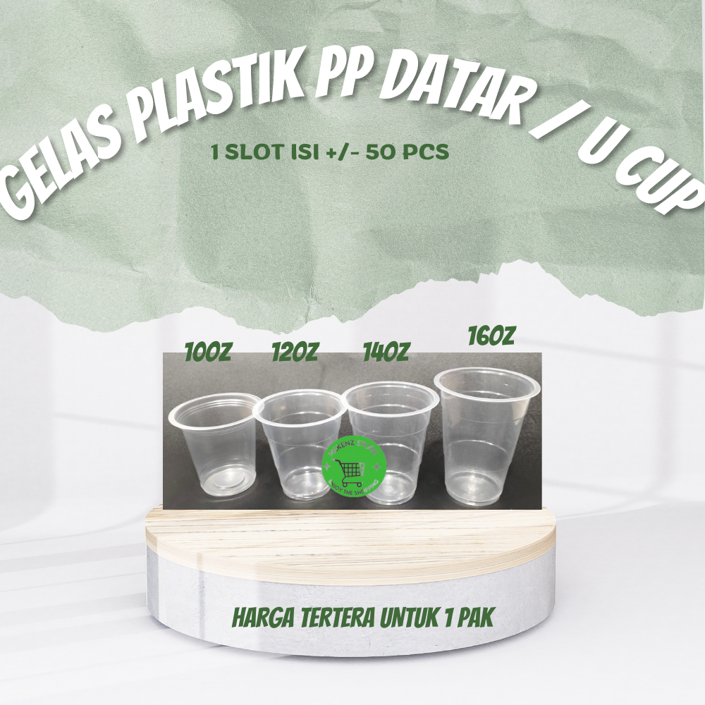 Gelas Plastik Bening 10oz 12oz 14oz 16oz l Cup PP Polos Jus Buah Pop ...