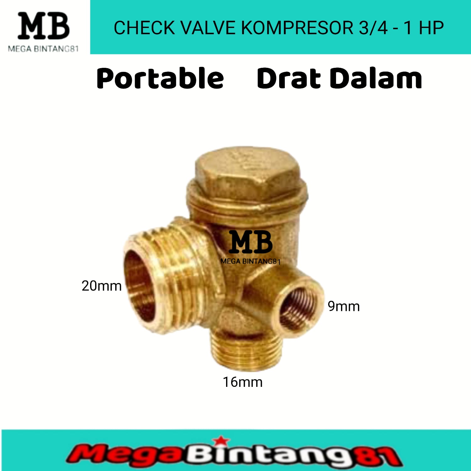 Check valve kompresor check otomatis savety valve DRAT DALAM | Lazada ...