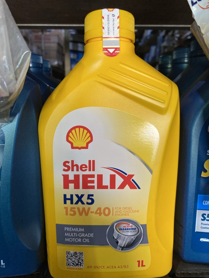 Oli Shell Helix HX5 100% Asli 15W-40 1 Liter | Lazada Indonesia
