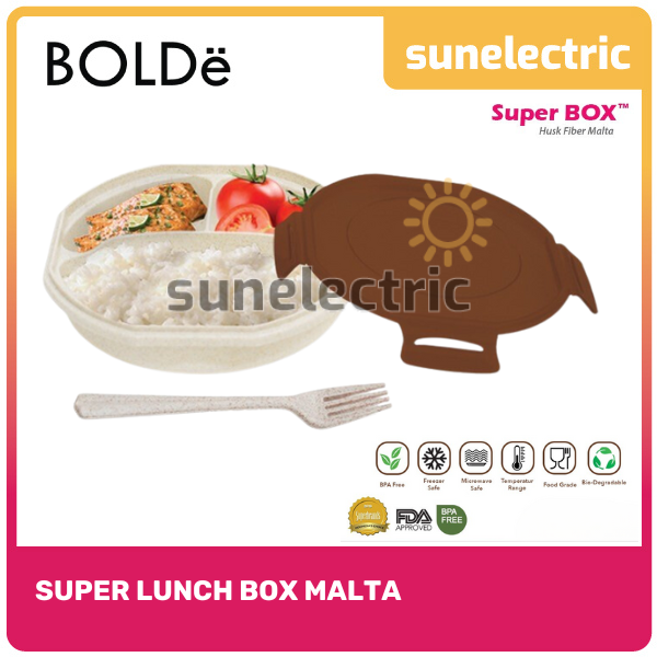 Bolde Super Meal Box Malta Husk Fiber / Kotak Makan Bulat / Lunch Box ...