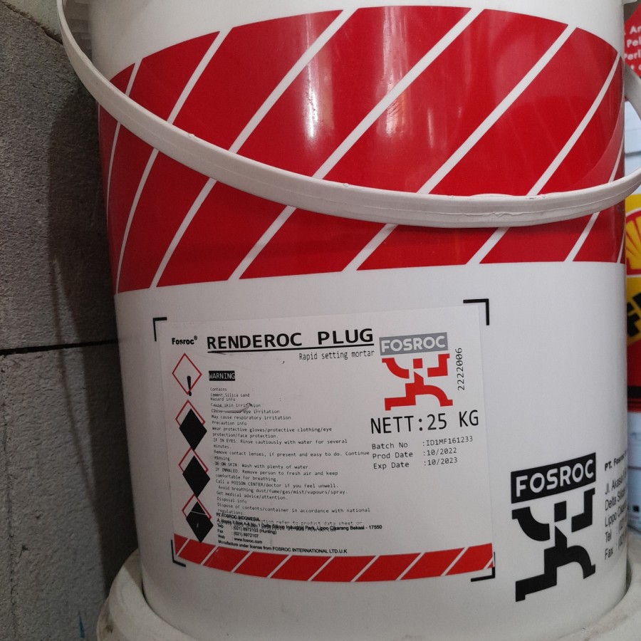 RENDEROC PLUG FOSROC 25kg / FOSROC 25 KG Pelapis Tembok | Lazada Indonesia