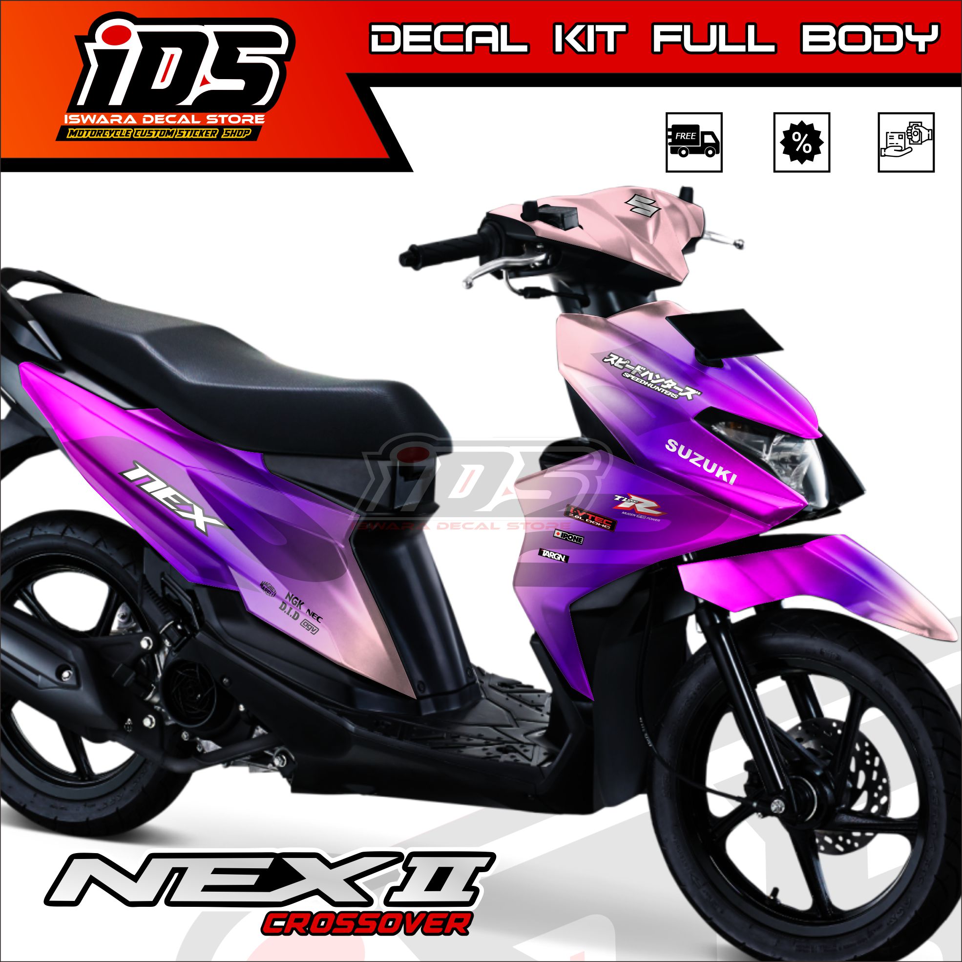 Stiker Motor Nex 2 Crossover Full Body Decal Suzuki NEX 2 Full Body ...