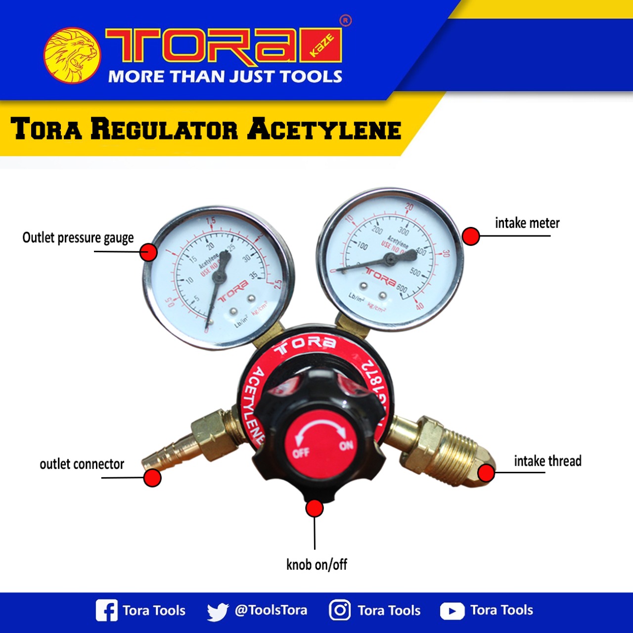 Regulator Las Acetylene Meteran Tabung - Heavy Duty Regulator TEKIRO ...