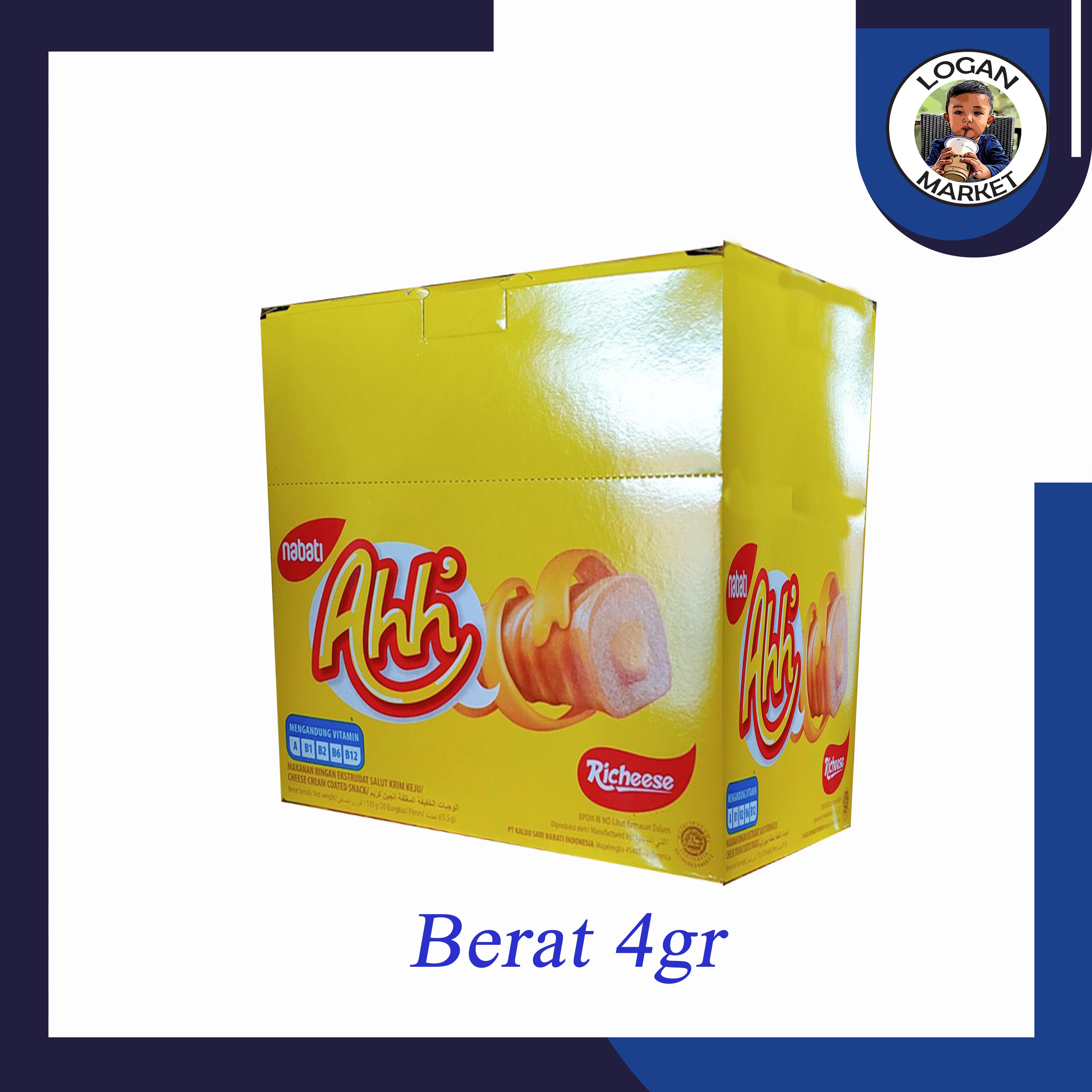 Nabati Ahh All Variant Richeese Cheese Keju Richoco Coklat Isi 20Pcs ...