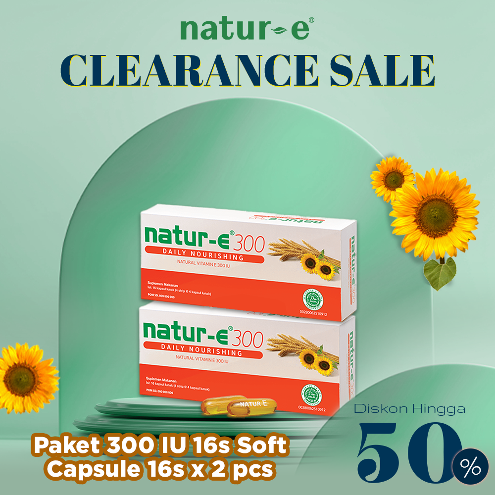 [Bundle] Natur-E 300 IU 16s Soft Capsule 2 pcs (Suplemen Kecantikan ...
