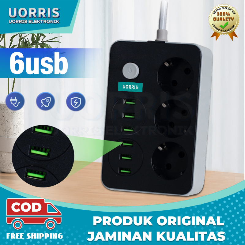 USB Stop Kontak Smart Power Extension Traveling USB Port Colokan ...