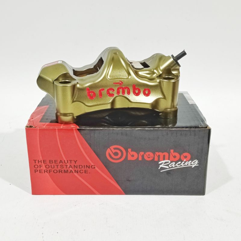 Kaliper Caliper BREMBO GP 4-100 Gray Gold Color Caliper BREMBO GP4 | Lazada Indonesia