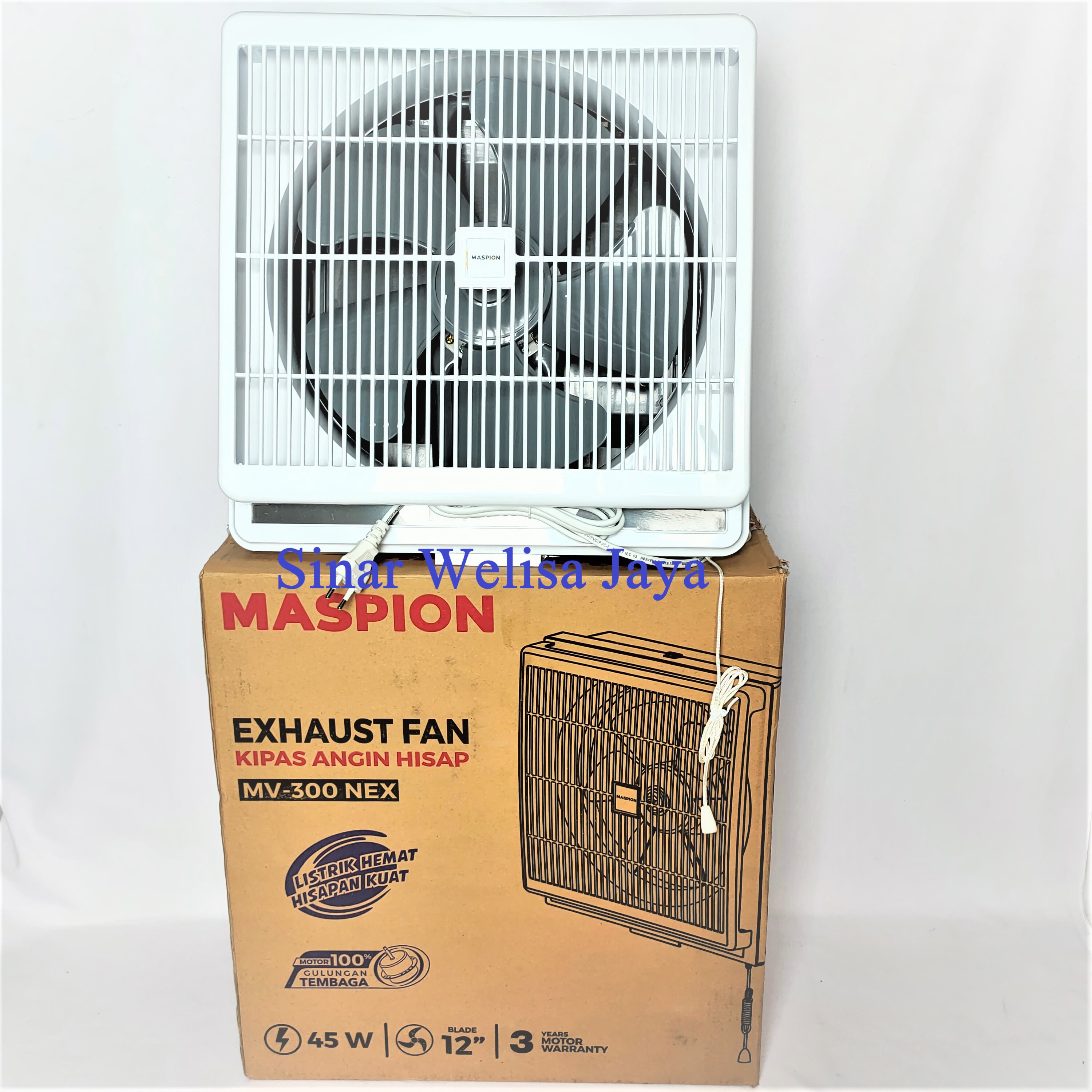Maspion Exhaust Fan Kipas Angin Dinding Hisap 12 Inch (MV-300NEX ...